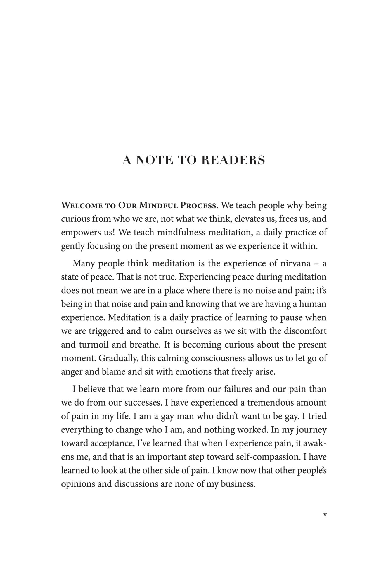 Beginning | Our Mindful Process